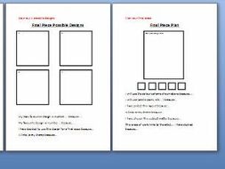 Art, craft and design - Final Piece Planning Structure | Teaching Resources