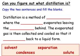 Distillation Year 7 Lesson PowerPoint (KS3 7Ee) | Teaching Resources