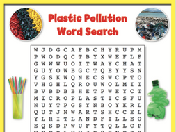 Let's Investigate Plastic Pollution: Word Search | Teaching Resources
