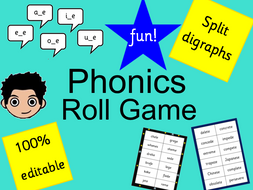 Fun Phonics screening roll game / activity EYFS KS1 Year 1&2 Phase 5 ...
