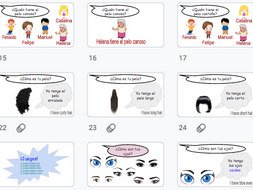 Spanish: describing hair and eyes / describe el pelo y los ojos ...