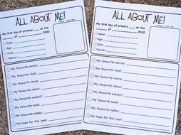 'All About Me' Fact File | Teaching Resources