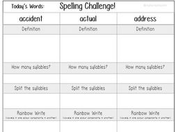 Year 3-4 Spellings - three a day spelling activity sheets! | Teaching ...