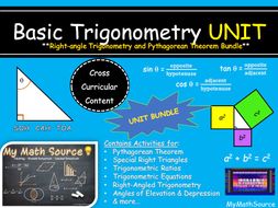 Right-Angle Triangles & Basic Trigonometry Unit | Teaching Resources