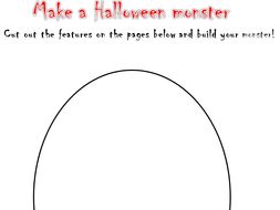 EYFS/KS1 make a Halloween monster cut and stick activity | Teaching ...