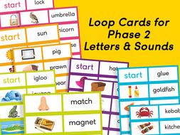 Phonics Loop Cards (Phase 2, Set 1-5) | Teaching Resources