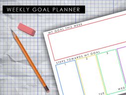 Weekly Goal Planner - Target Sheet | Teaching Resources