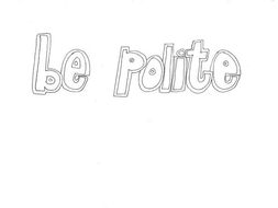 Be Polite (Classroom Rules): Colouring Page | Teaching Resources