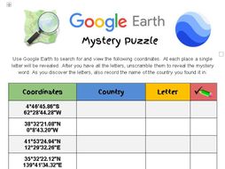 Google Earth - Mystery Puzzle | Teaching Resources