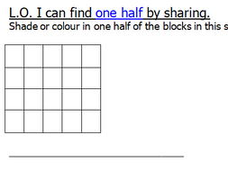 Shade half and a quarter to find the answer | Teaching Resources