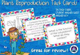 Plant Reproduction Task Cards | Teaching Resources
