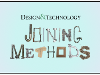 Materials, Joining Methods, Tools and Equipment and Wood Joints Card ...