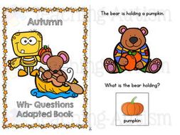 Autumn Wh- Questions, Adapted Book | Teaching Resources
