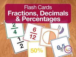Fraction, Decimals and Percentages | Flash Cards | Teaching Resources