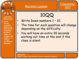 Ten Quick Questions - Revision Powerpoint | Teaching Resources