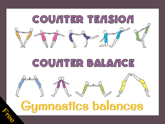 Gymnastics pairs balances bundle (counter tension/balance and sports ...