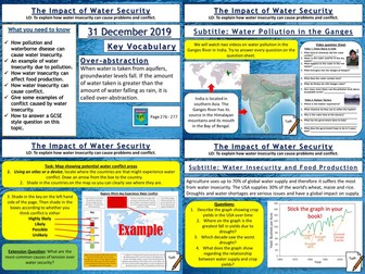 AQA GCSE Geography: Water Management Bundle | Teaching Resources