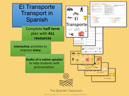 El Transporte Transport Spanish | Teaching Resources