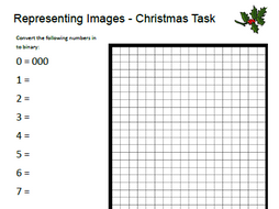 Christmas Representing Images - Computer Science - Binary - Activity ...