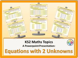 Equations with Two Unknowns KS2 | Teaching Resources