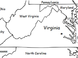 VIRGINIA - Introductory Geography Worksheet | Teaching Resources