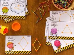 2D Shape STEM Challenge Cards | Teaching Resources