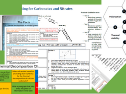 Thermal decomposition of carbonates and nitrates (group 1 and 2 ...