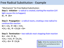 Free Radical Substitution A Level OCR | Teaching Resources