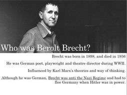 Berolt Brecht and Epic Theatre | Teaching Resources