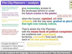 The City Planners - Margaret Atwood IGCSE CIE Poetry | Teaching Resources