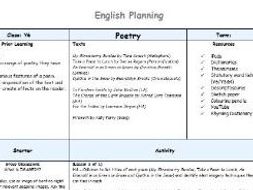 YEAR 6 POETRY PLANNING & RESOURCES | Teaching Resources