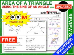 GCSE Revision (Area of a Triangle: Advanced) | Teaching Resources