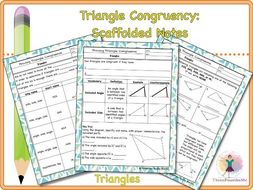 Triangle Congruency Scaffolded Notes | Teaching Resources