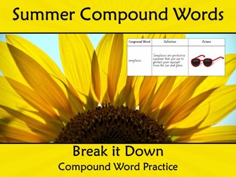 Compound Words Worksheet Four Seasons Themed Words | Teaching Resources