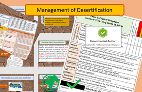 AQA 9-1 GCSE Geography - Hot Deserts , Management of Desertification ...