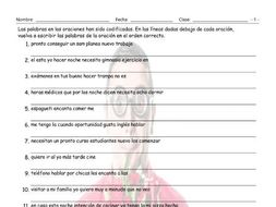 Infinitives Spanish Scrambled Sentences Worksheet by eslfungames ...