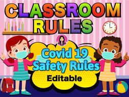 Editable COVID 19 Safety Posters Classroom Rules | Teaching Resources