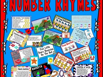 *MATHS BUNDLE* NUMBER FLASHCARDS, BUNTINGS, NUMBER RHYMES, RECOGNISING ...