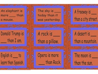 Comparative Adjectives 6 English Legal Text Game Bundle | Teaching ...