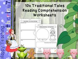 Traditional tale reading comprehension worksheets | Teaching Resources