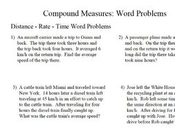 GCSE Maths Revision Compound Measures | Teaching Resources
