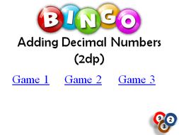 BINGO: Adding Decimals (2dp) | Teaching Resources