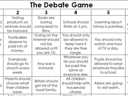 The Debate Game | Teaching Resources