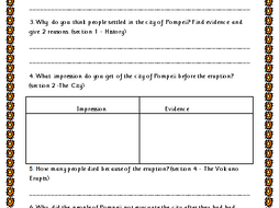 Pompeii comprehension | Teaching Resources