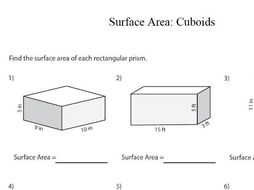GCSE Maths: Surface Area of Cuboids by theeducationspecialist ...