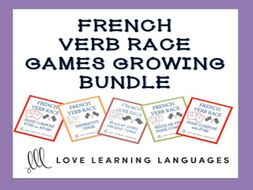 GCSE FRENCH: French Verb Race Games - Growing Bundle | Teaching Resources