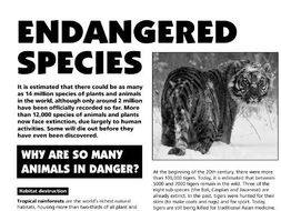 Endangered Species factsheet | Teaching Resources