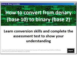 Denary to Binary Conversion | Teaching Resources