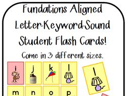 Letter Keyword Sound Flashcards: Fundationstastic! | Teaching Resources
