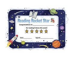 Reading Rocket Certificate | Teaching Resources